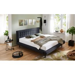 Polsterbett Home Affaire "Tobj&ouml;rn", grau (anthrazit), B:164cm H:35cm L:223cm, Betten, Polsterbett, Mit breitem Futon-Rahmen
