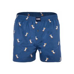 Webboxer Happy Shorts "Web-Boxershorts 1er Pack", Herren, Gr. L, bunt (pelikan small), Obermaterial: 100% Baumwolle CO., Unterhosen