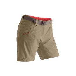 Funktionsshorts Maier Sports "Lulaka Shorts", Damen, Gr. 38, Normalgr&ouml;&szlig;en, beige (dunkelbeige), 90% Polyamid, 10% Elasthan, Hosen, Damen Shorts, kurze Wanderhose, Outdoorhose mit 4 Taschen, Regular Fit