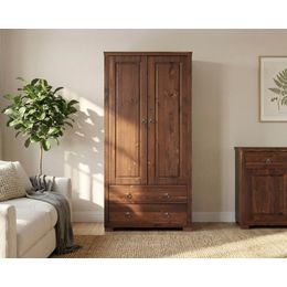 Kleiderschrank OTTO HOME "Gotland; W&auml;scheschrank, Mehrzweckschrank mit Schubladen, Landhausstil", braun (dunkelbraun), Schr&auml;nke, Kleiderschrank, massive Kiefer, FSC zertifiziert, langlebige Qualit&auml;t trifft Stil