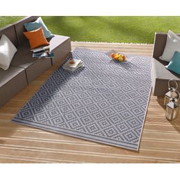 Teppich Hanse Home "Raute" Gr. 4, blau, B:160cm H:8mm L:230cm, Kunstfaser, Teppiche, Teppich, In-& Outdoor, Wetterfest, Balkon, L&auml;ufer, Wohnzimmer, Terrasse, Raute