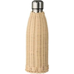 IB Laursen Thermosflasche mit handgeflochtenem Polyrattan 26,3 cm, &Oslash; 8,8 cm, 500 ml skandinavische Deko Online Shop