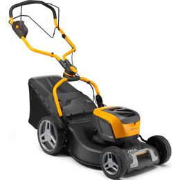 Akkurasenm&auml;her STIGA GARDEN "Combi 548e S", gelb, B:53cm H:120cm T:151cm, Rasenm&auml;her, bis 550 m&sup2;, 3-in-1 Schnittfunktion, Radantrieb, Fulcrum-Holm