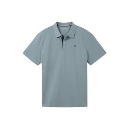 Poloshirt Tom Tailor "Poloshirt Basic Polo With Contrast 1er Pack", Herren, Gr. L, gr&uuml;n (mintgr&uuml;n), Obermaterial: 100% Baumwolle CO., Shirts