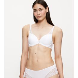 B&uuml;gel-BH Triumph "Amourette Spotlight WHP X", Damen, Gr. 70, Cup C, wei&szlig;, Microtouch, Obermaterial: 49% Polyamid, 34% Polyester, 17% Elasthan, unifarben, BHs B&uuml;gel-BH, florales Spitzen-Design, leichte Polsterung, formende B&uuml;gel