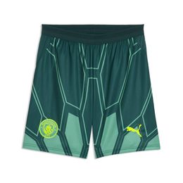 Sporthose Puma "Manchester City 26/27 Torwartshorts Herren", Gr. L, Normalgr&ouml;&szlig;en, vibrant gr&uuml;n varsity, Obermaterial: 100% Polyester. Besatz: 12% Elasthan, 88% Polyester. Einsatz: 100% Polyester, regular fit, Hosen Sporthose