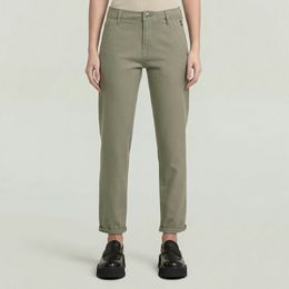 G-Star Raw Chinohose G-STAR "Kate Chino Boyfriend", Damen, Gr. 27, L&auml;nge 32, gr&uuml;n (turf gd), Web, Obermaterial: 100% Baumwolle, unifarben, bequem lang, Hosen Chinohose