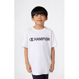 T-Shirt Champion "SPORTWEAR T-SHIRT Standard Fit", Jungen, Gr. L (152/158), wht, Obermaterial: 100% Baumwolle, Shirts T-Shirt