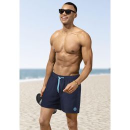 Badeshorts CMP "H Badeshorts", Herren, Gr. 48, N-Gr, blau (dunkelblau), Microfaser, Polyester, unifarben, Badehosen Badeshorts, mit Dehnbund und Tunnelzug, schnell trocknendes Material