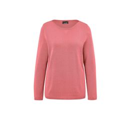 Strickpullover GOLDNER "Kurzgr&ouml;&szlig;e Pullover mit U-Boot-Ausschnitt aus Baumwoll-Viskose-Mix", Damen, Gr. 24, orange (koralle), Obermaterial: 60% Viskose CV. 40% Baumwolle CO., U-Boot-Ausschnitt, eng Rippb&uuml;ndchen, Pullover Strickpullover, keine/nicht relevant