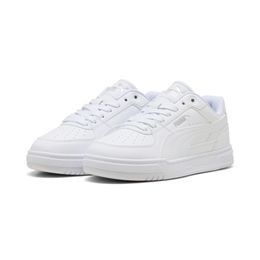 Sneaker Puma "CAVEN III JR", Jungen, Gr. 35,5, Puma wei&szlig;, Puma silber, Synthetik, mehrfarbig, Schuhe Sneaker, f&uuml;r sportliche Aktivit&auml;ten und Streetwear, gepolstertes Fu&szlig;bett
