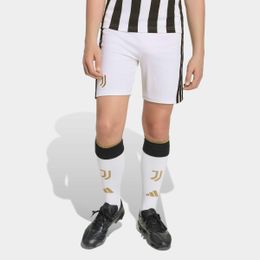 Trainingsshorts adidas Performance "JUVE H SHO Y", Jungen, Gr. 176, N-Gr, wei&szlig; (wei&szlig;,), Obermaterial: 100% Polyester, Hosen, mit mittelhohem Bund, f&uuml;r Fu&szlig;ball, aus Polyester