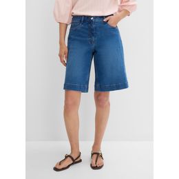 bonprix Jeans-Bermuda Mid Waist aus Bio-Baumwolle, blau, Gr.40, Cradle to Cradle Jeans-Bermuda Mid Waist aus Bio-Baumwolle, 98% Baumwolle (organic)