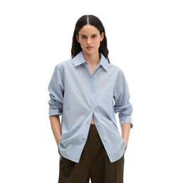 Marc O'Polo Langarmbluse MARC O'POLO "aus Baumwoll-Chambray", Damen, Gr. 32, morning blau, Obermaterial: 100% Baumwolle, unifarben, oversize normal, Manschette, Blusen