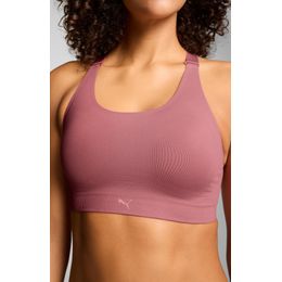 Bralette-BH Puma "Puma WOMEN 3D KNIT SPORT TOP", Damen, Gr. XL, N-Gr, dusty pink, Single Jersey, Obermaterial: 89% Polyamid, 11% Elasthan, BHs, wendbare und verstellbare Tr&auml;ger f&uuml;r einen personalisierten Look