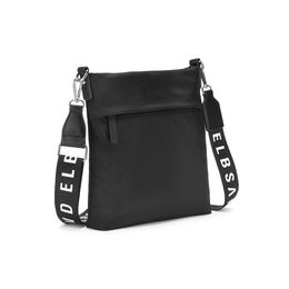 ELBSAND Umh&auml;ngetasche 'Schultertasche, Minibag, Crossbody Bag, Damentasche' schwarz Gr. f&uuml;r Damen. Mit Rei&szlig;verschluss, Logoschriftzug
