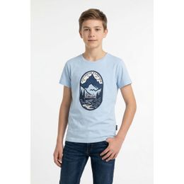 T-Shirt Icepeak "LEADVILLE JR", M&auml;dchen, Gr. 128, blau, Obermaterial: 100% Baumwolle, Shirts T-Shirt, f&uuml;r Kinder und Jugendliche, sportlicher Stil
