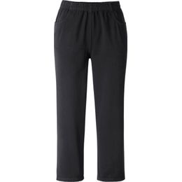 CR&Eacute;ATION L Damen Caprihose aus reiner Baumwolle schwarz Gr&ouml;&szlig;e 44