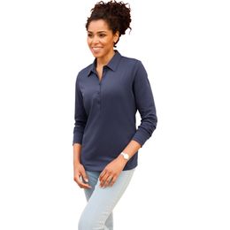Damen Poloshirt aus reiner Baumwolle marine, Gr&ouml;&szlig;e 38