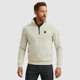 PME-Legend Sweatshirt PME LEGEND, Herren, Gr. 5XL, bone wei&szlig;, Jersey, Obermaterial: 95% Baumwolle, 5% Elasthan, unifarben, regular fit normal, ohne Ausschnitt, Rippb&uuml;ndchen, Sweatshirts Sweatshirt, mit Logo Stickerei