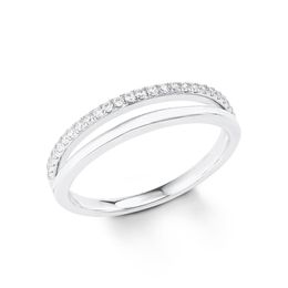 Silberring s.Oliver "2022725, 2022726, 2022727, 2022728" Gr. 56, silber (silberfarben), Fingerringe, Damen, 56, Silber 925 (Sterlingsilber), 5mm, Silberring, mit Zirkonia (synth.)