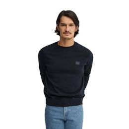 Cotolino-Pullover marineblau mit Raglan&auml;rmeln und Polo Club Logo