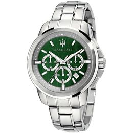Maserati R8873621017 Successo Chronograph Herrenuhr mit gr&uuml;nem Zifferblatt