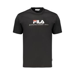 Fila Schwarzes Baumwoll-Herren-T-Shirt