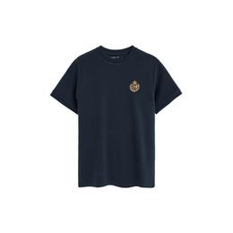Kurz&auml;rmliges T-Shirt marineblau mit maritimem Polo Club Logo