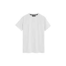 Kurz&auml;rmliges T-Shirt wei&szlig; mit gummiertem Rigby Go Logo