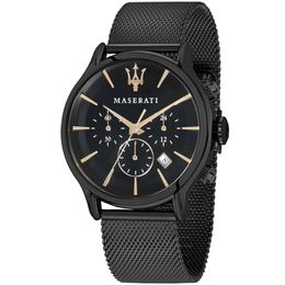 Maserati R8873618006 Epoca Herren-Chronograph mit schwarzem Zifferblatt