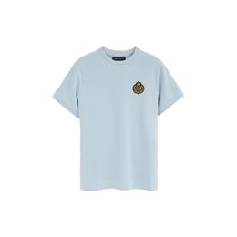 Kurz&auml;rmliges T-Shirt hellblau mit maritimem Polo Club Logo