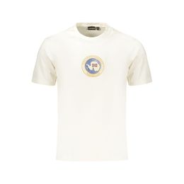 Napapijri Wei&szlig;es Baumwoll-Herren-T-Shirt