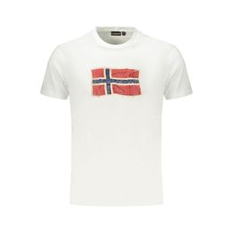 Napapijri Wei&szlig;es Baumwolle Herren T-Shirt