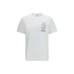 Off-White Wei&szlig;es Baumwoll-T-Shirt
