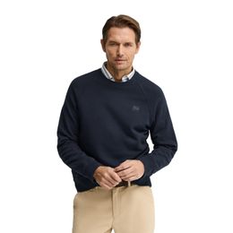 Sweatshirt marineblau mit Rundhalsausschnitt und Polo Club Patch
