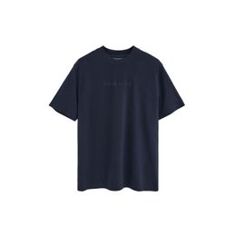 T-Shirt marineblau im Loose Fit mit Polo Club Stickerei