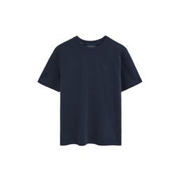 T-Shirt marineblau mit Mikrostruktur und Polo Club Patch