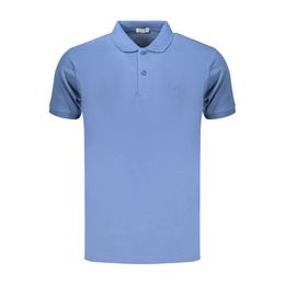 Coveri Moving Blaues Baumwoll-Polohemd f&uuml;r Herren