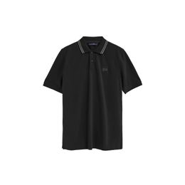 Kurz&auml;rmliges Poloshirt schwarz mit Polo Club Patch