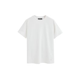 T-Shirt wei&szlig; mit Rundhalsausschnitt und Polo Club Patch