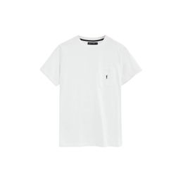 T-Shirt wei&szlig; mit Brusttasche und Rigby Go Logo