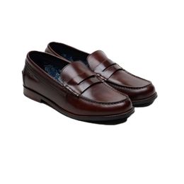 Ben Sherman Sid Brush Off Leder Herren Braune Penny Loafers