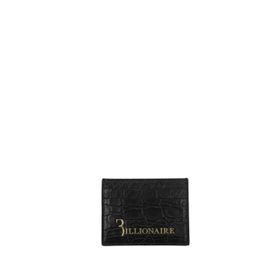 Billionaire Italienische Couture Schwarzer Krokodil-Kartenhalter