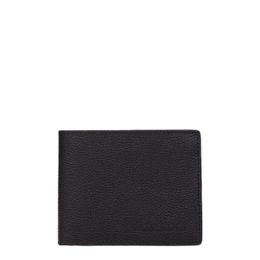 A.Testoni Testoni schwarze Leder Geldb&ouml;rse