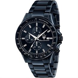 Maserati Sfida Chronograph Herrenuhr mit blauem Zifferblatt - Modell R8873640023