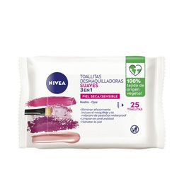 Nivea Sanfte 3-in-1-make-up-entfernungst&uuml;cher, 25 Stk