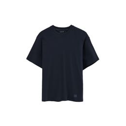 Kurz&auml;rmliges Cotolino-T-Shirt marineblau mit Polo Club Logo