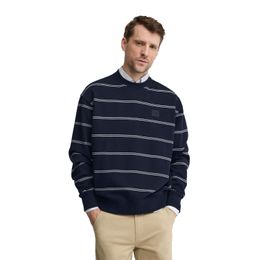 Sweatshirt marineblau gestreift mit Polo Club Patch