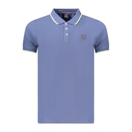 Norwegen 1963 Blaues Baumwoll-Herren-Polo-Shirt